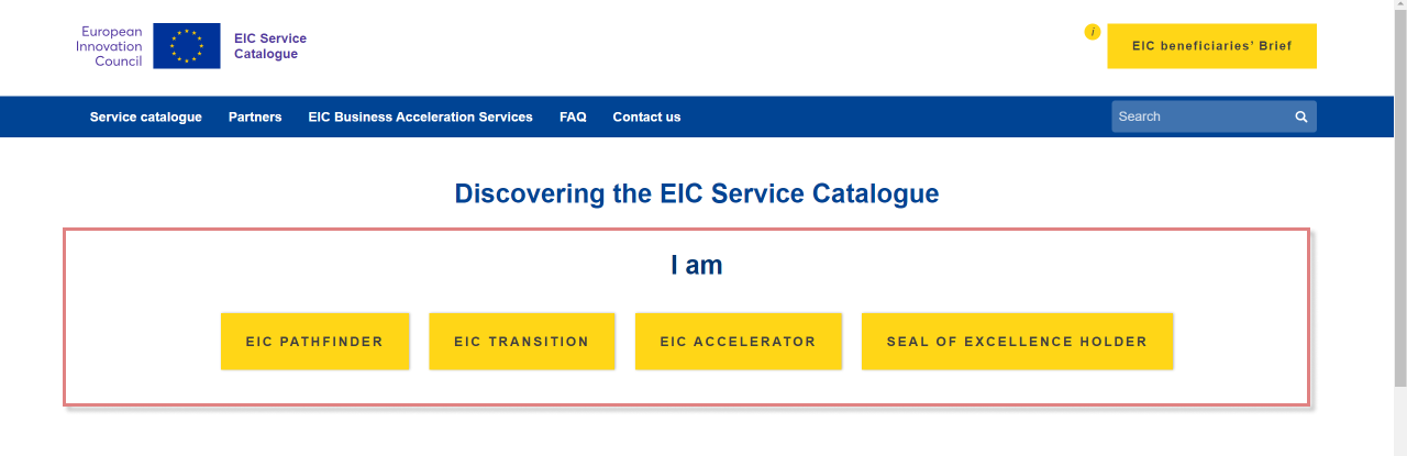 EIC Service Catalogue: How to choose a service provider - EIC Access+
